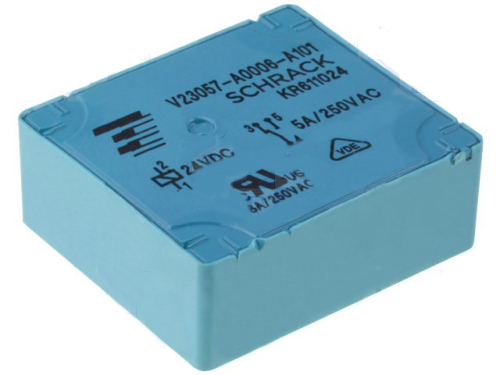 24V DC Relais V23057-A0006-A101 1x Wechselkontakt max 5A/250V AC ...