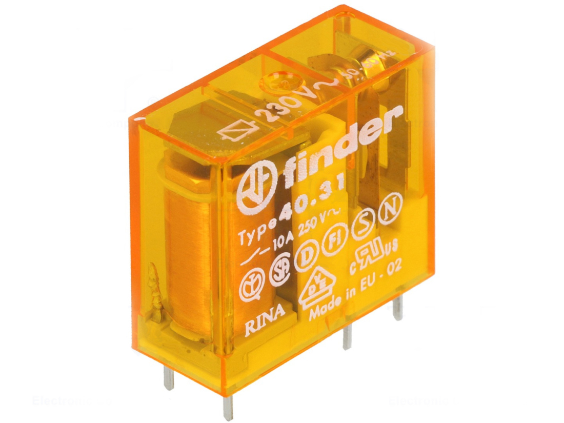 Finder Relais Typ 40.31.8.230.000 230V AC 10A 1x EIN / NO Schlie ...